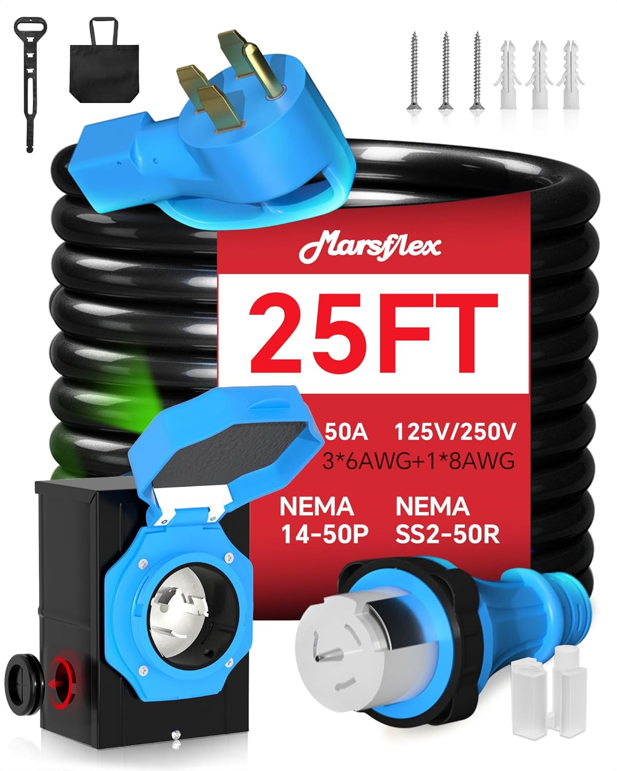 Marsflex 50 Amp Generator Cord and Power Inlet Box Review - Invicts Reviews