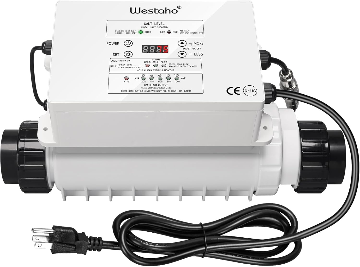 Westaho WiFi Salt Chlorine Generator Review for 15,000-Gallon Pools ...